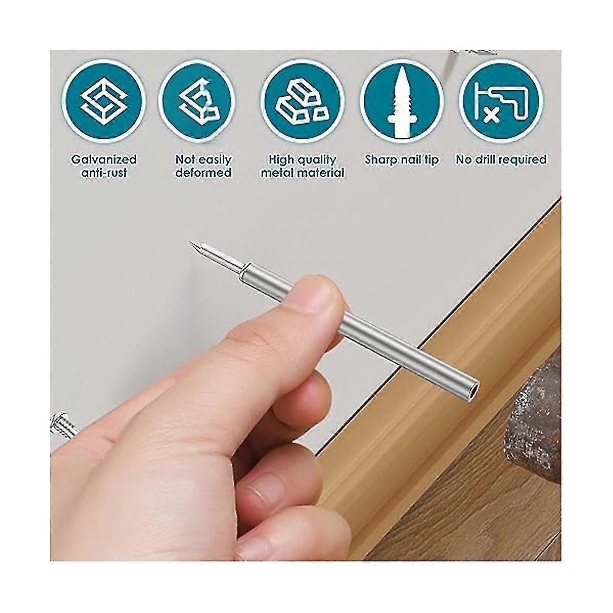 200 Pcs Double-head Skirting Thread Seamless Nail,rust-proof No Trace ...