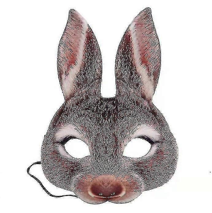 Rabbit Mask Plush Rabbit Mask Animal Head Mask Horrifying Rabbit Mask ...