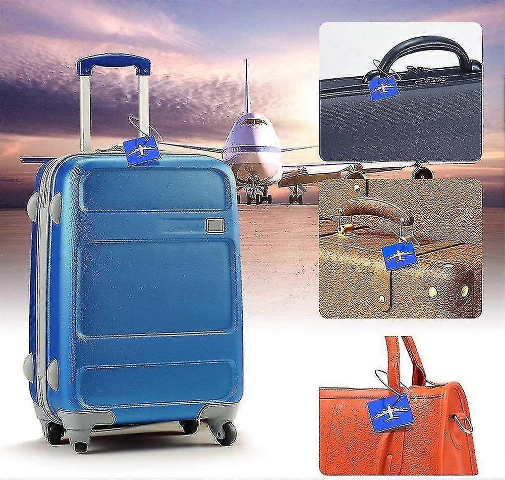 Luggage Tag, 6-pack Luggage Tag Aluminum Suitcase Tag With Steel Ring ...