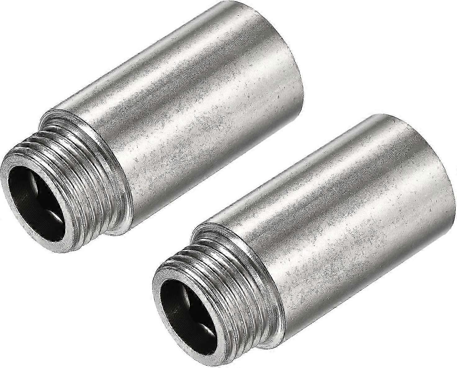 Pack Of 2 Stainless Steel Extension Pipe Fitting 40mm G1/2 Female To G1/2 Male Thread Reducer ...