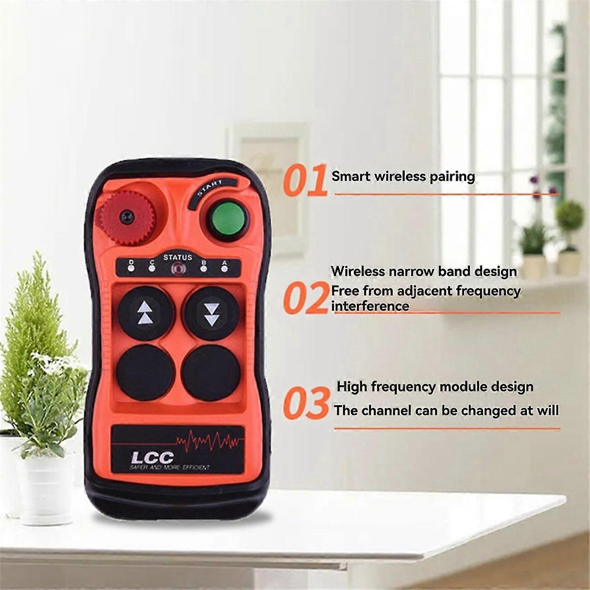 Q200 Industrial Remote Control 2-Button Waterproof IP65, Wireless Controller for Overhead Crane ...