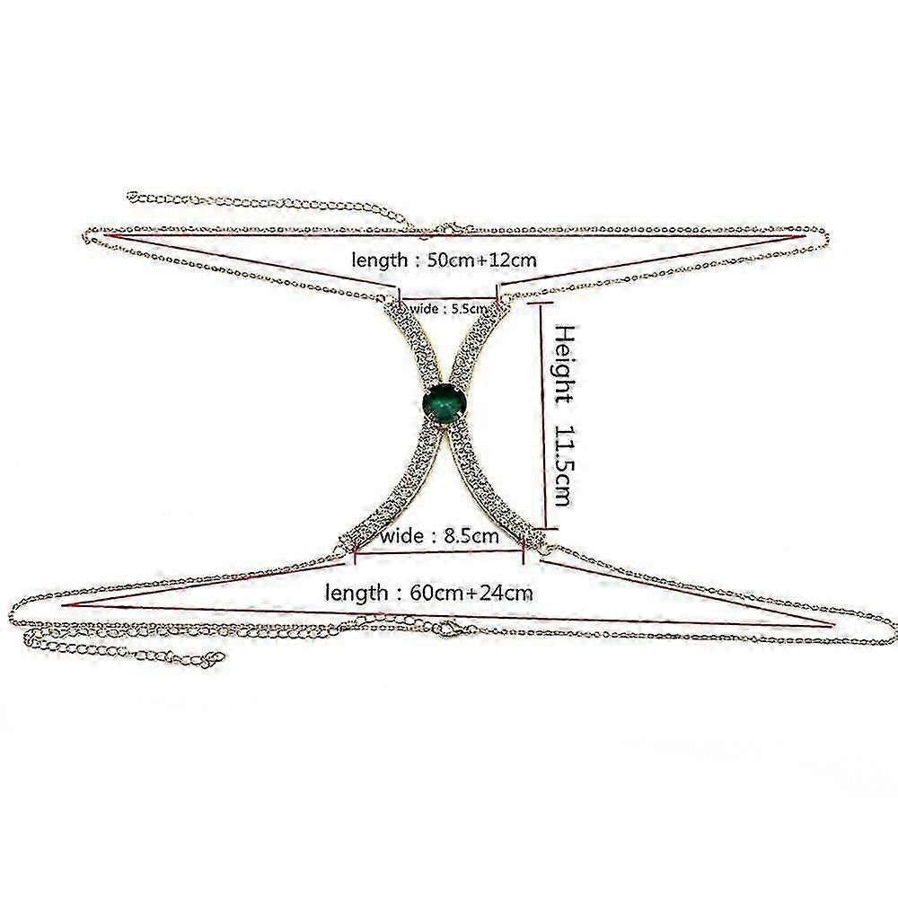 Women Shiny Bra Chest Bracket Body Chains Nightclub Fashion Jewelry ...