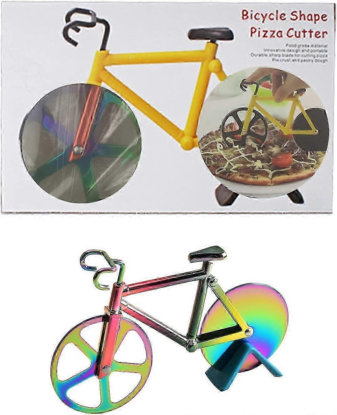 Bike Pizza Cutter, Bike Non-Stick Pizza Cutter with Stand, Super Sharp ...