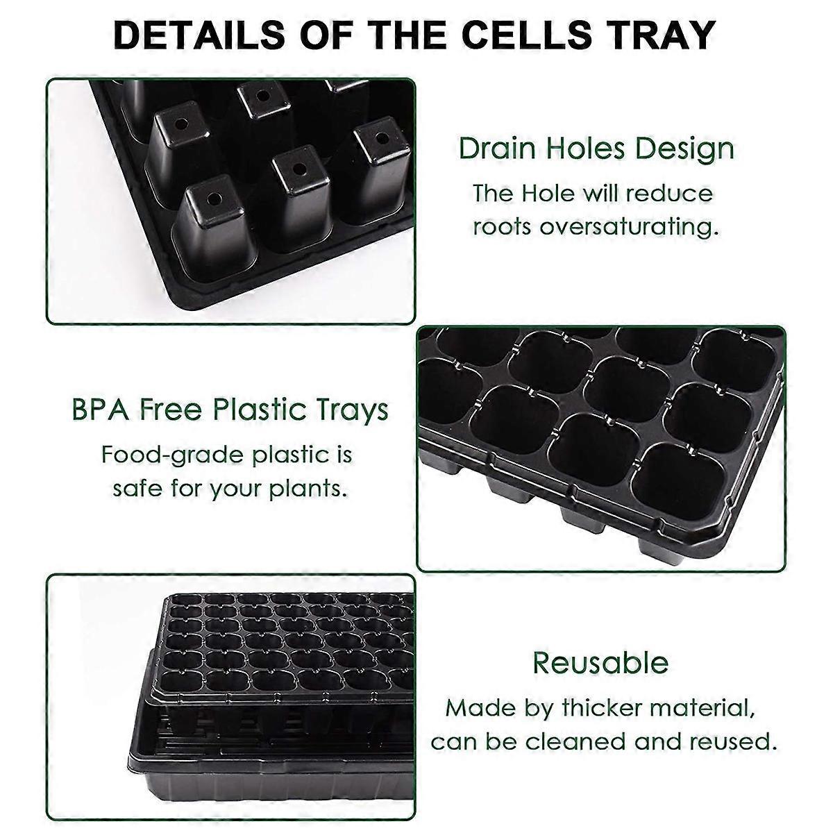 5-piece seedling tray 72-grid seedling tray germination kit seedling ...