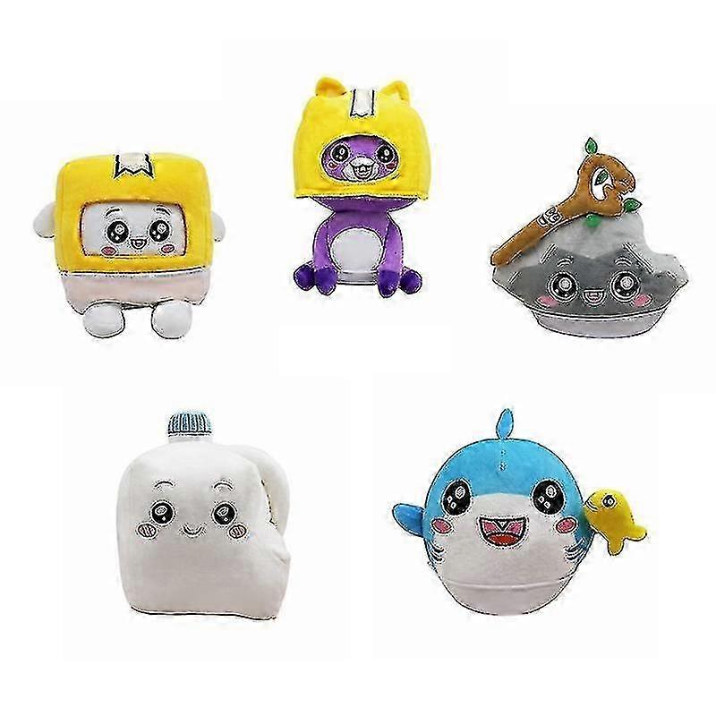 Lankybox Plush Toy Stuffed Animals Baby Foxy Boxy Rocky Shark Milk ...