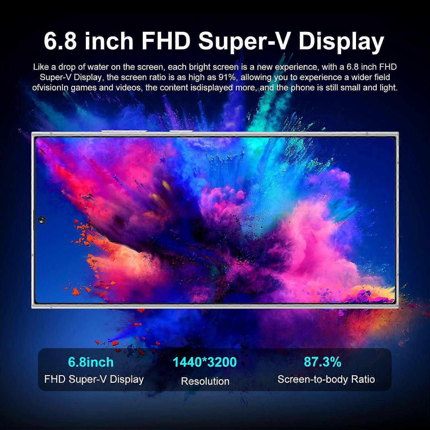 4G network 8-core S24 smart phone 6.8-inch large screen 64+4GB large ...