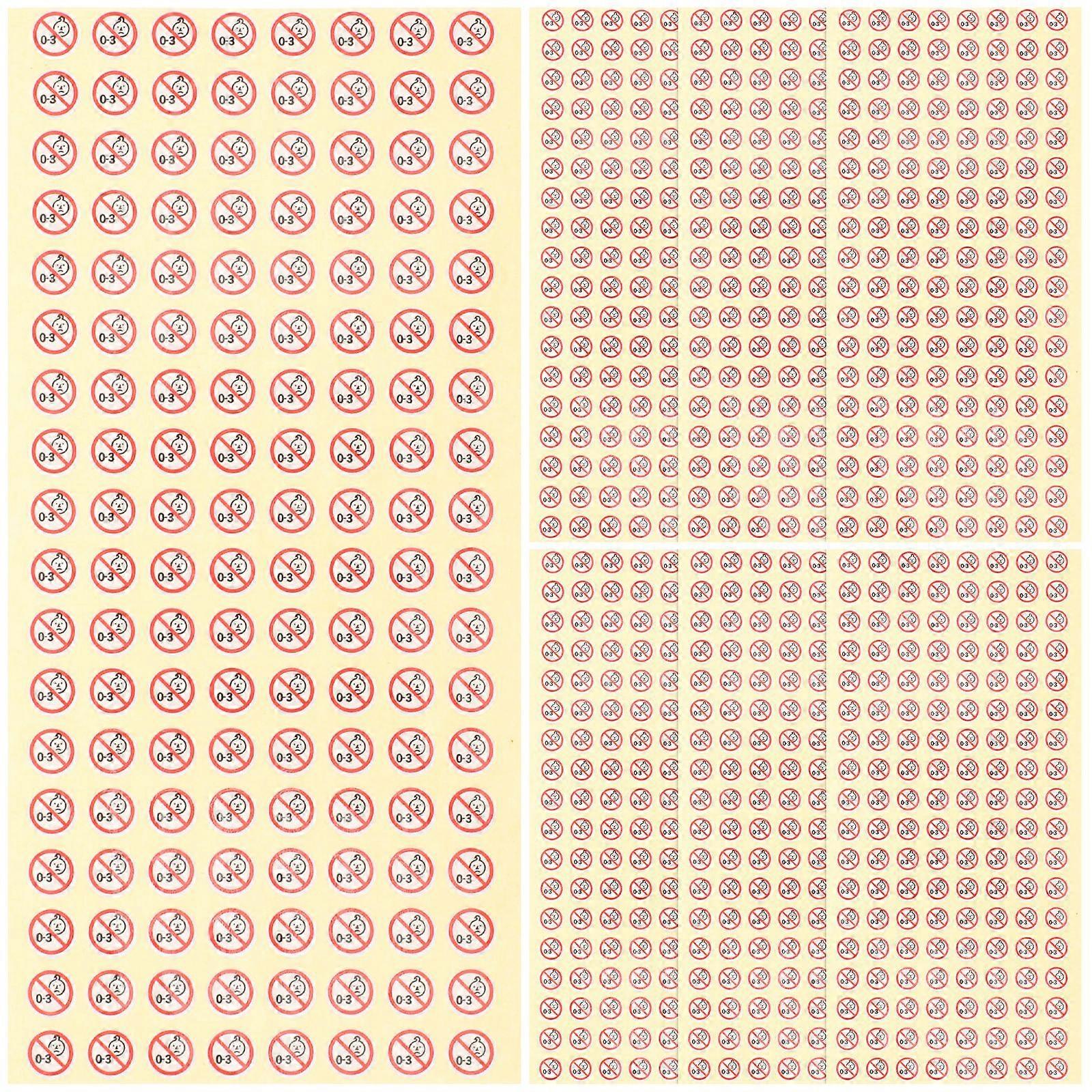 1000 pcs Not Allowed Baby Sticker Adhesive Stickers Toy Stickers Food ...