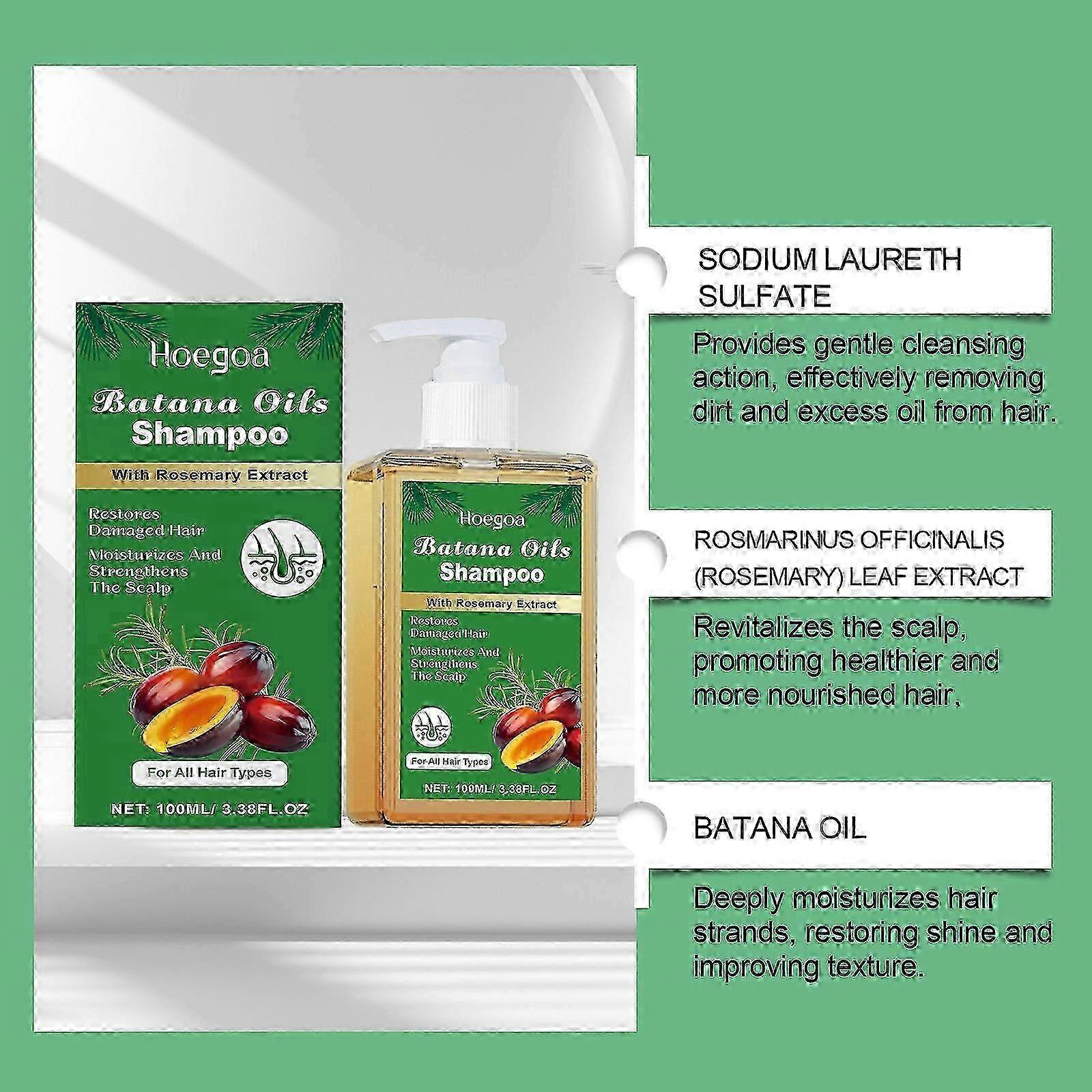 1-3x Batana Oil & Rosemary Shampoo, Hair Growth Treatment, Volumizing ...