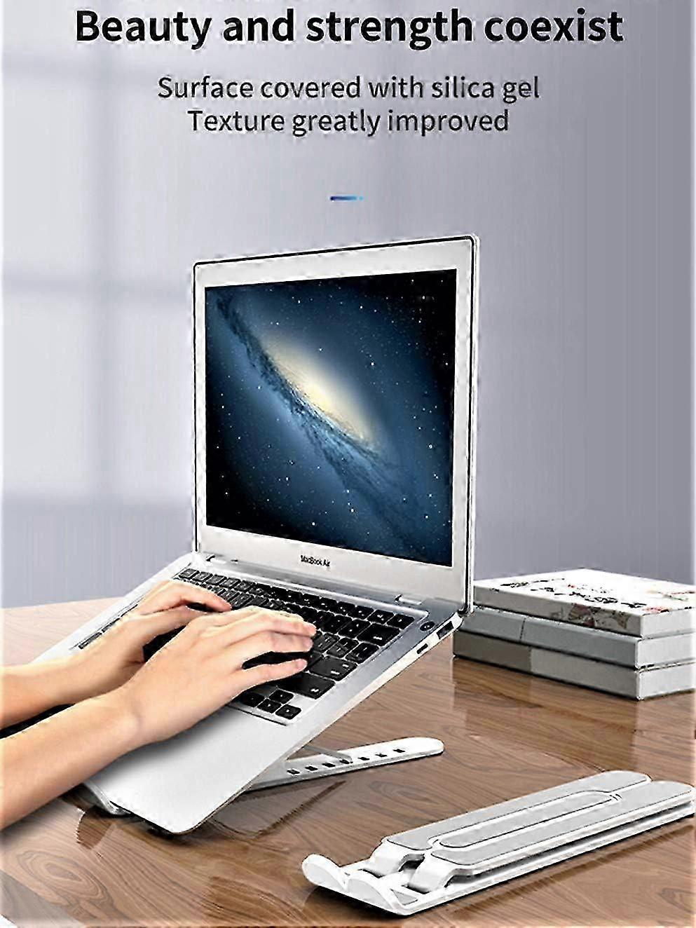 Adjustable Foldable Laptop Stand, Aluminum Alloy Portable Holder for 10 ...