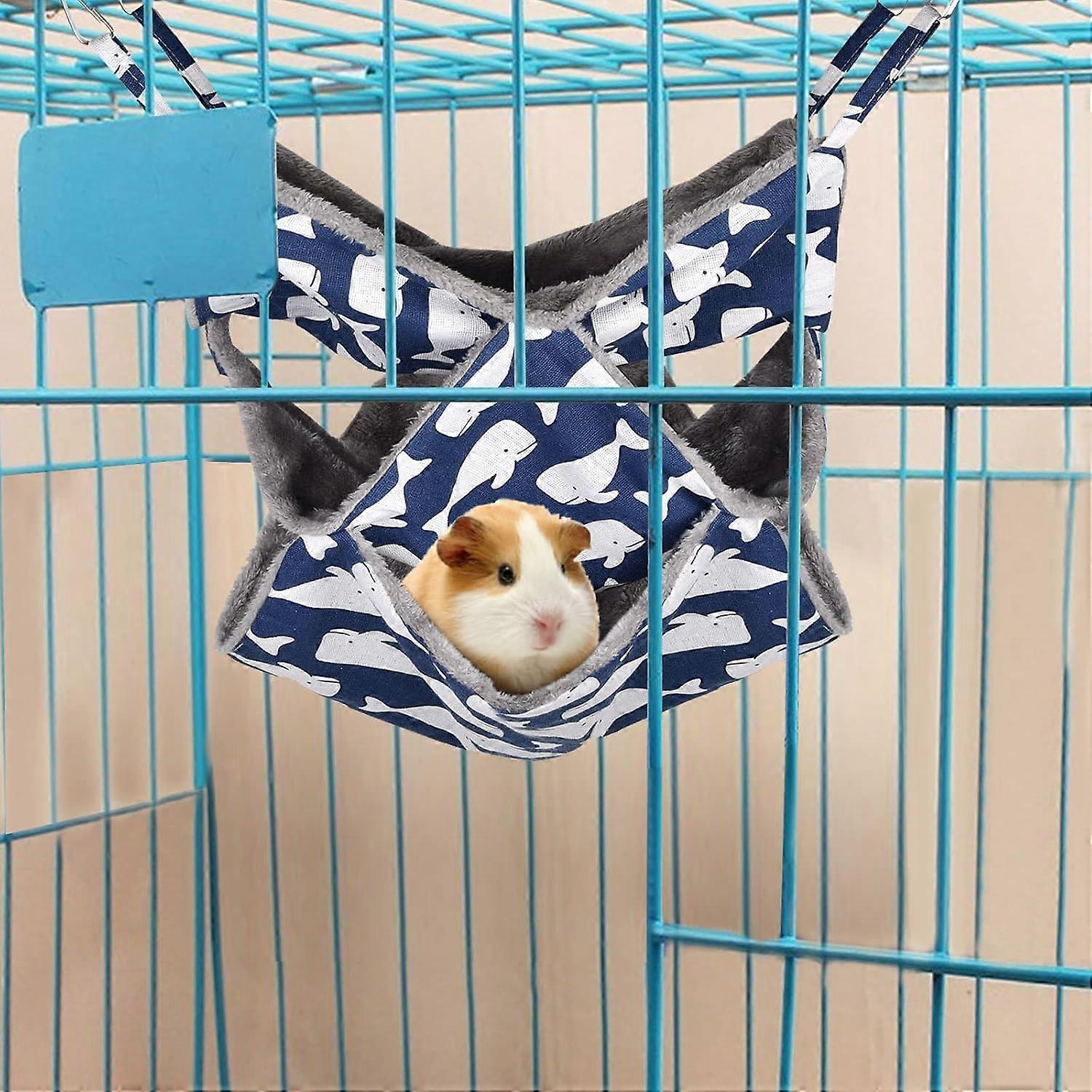 Ferret Hammock ThreeTier Plush Hanging Bed for Cage Guinea Pig Rat ...