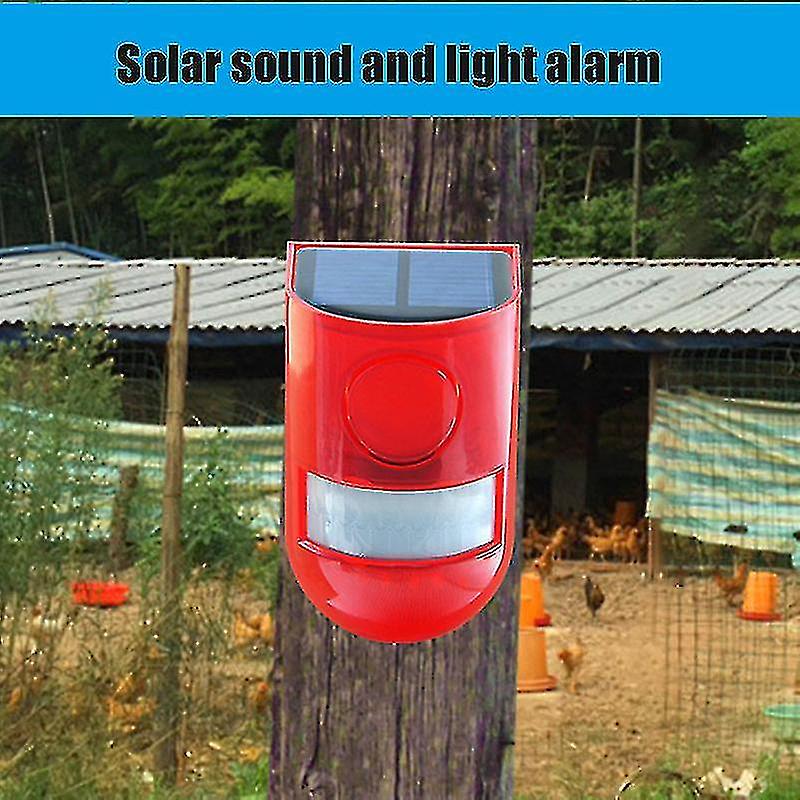 Solar Alarm Light Wireless Ip65 Waterproof Motion Sensor Outdoor ...