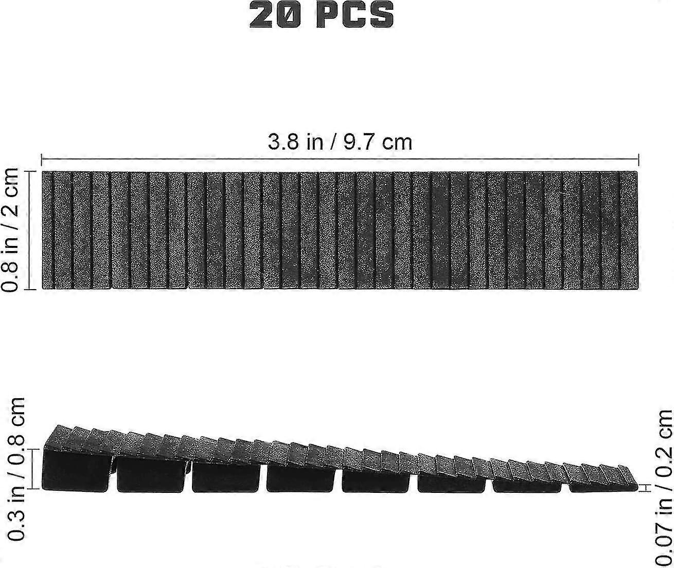 Furniture Leveling Shims, Plastic Level Wedge Anti-slip Bed Shims Wedge ...