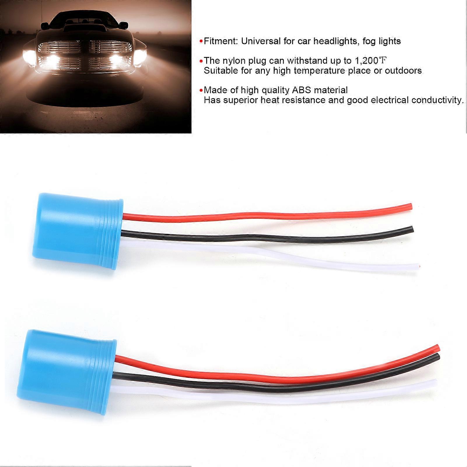 Pair 9007 Female Socket Harness Headlight Fog Light Universal for 9004 ...
