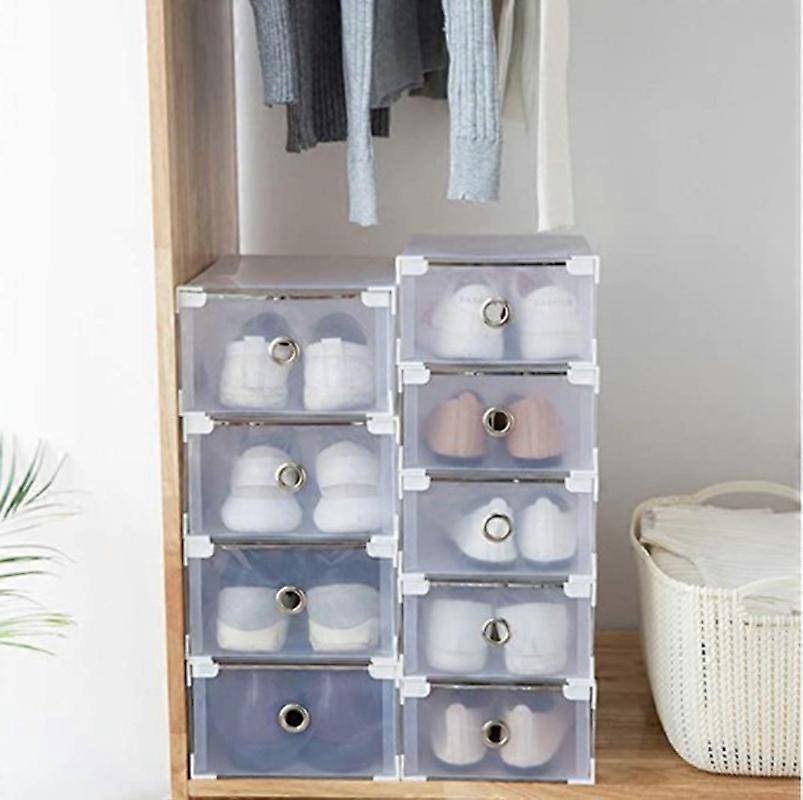 Nirvana 10X shoe box shoe storage stacking box shoe rack with lid ...