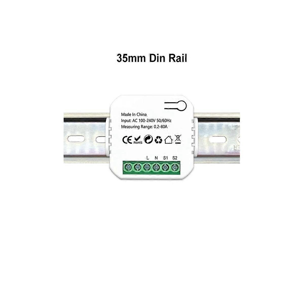 Tuya Smart Life ZigBee Energy Meter 80A with Current Transformer Clamp ...