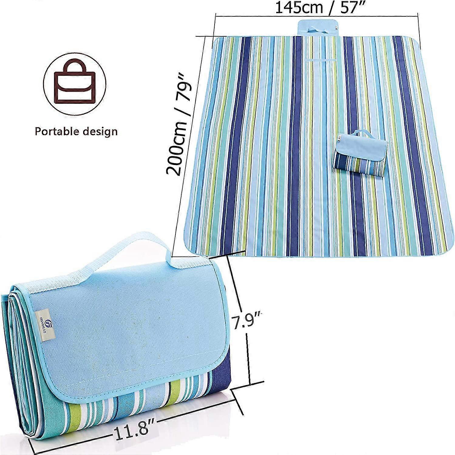 Beach Blanket Picnic Blanket Outdoor Mat Extra Large Waterproof Sand ...