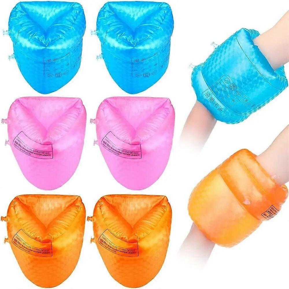 Adult Swimming Inflatable Arm Rings Portable Thickened Fluorescent ...