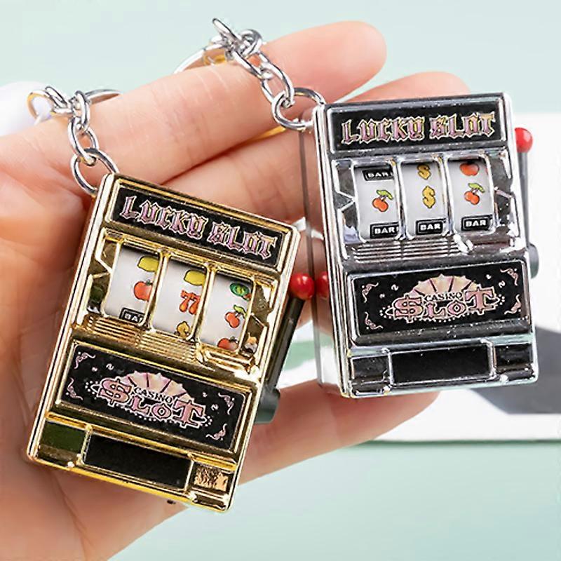 Mini Slot Machine Toy Keychain Creatives Interesting Keychain Works ...