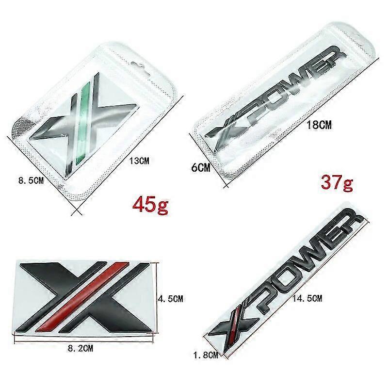 3d Metal Black Logo X Xpower Emblem Car Fender Badge Trunk Decal For Mg ...
