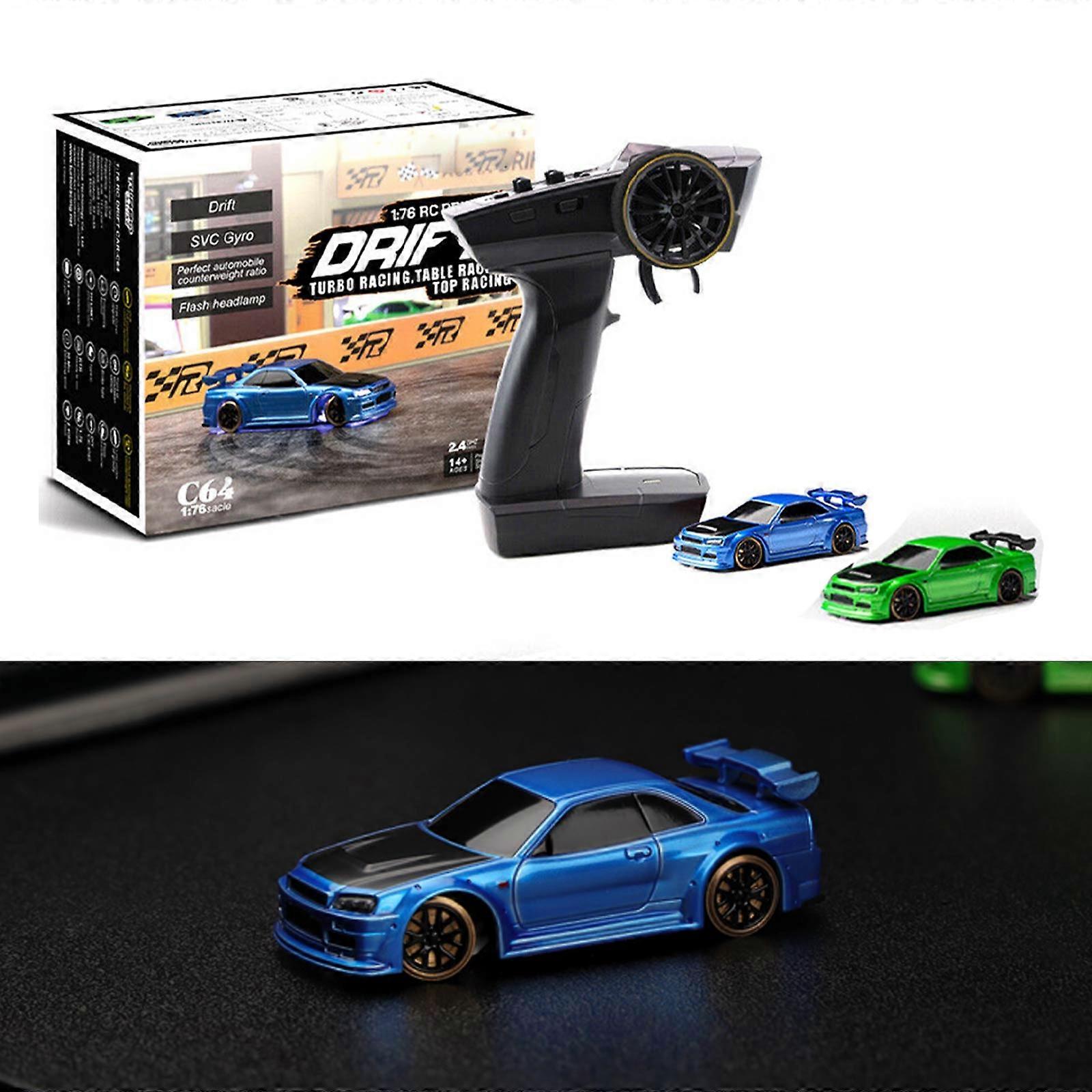 1:76 Turbo Racing C64 Drift RC Car With Gyro Radio Full Proportional ...