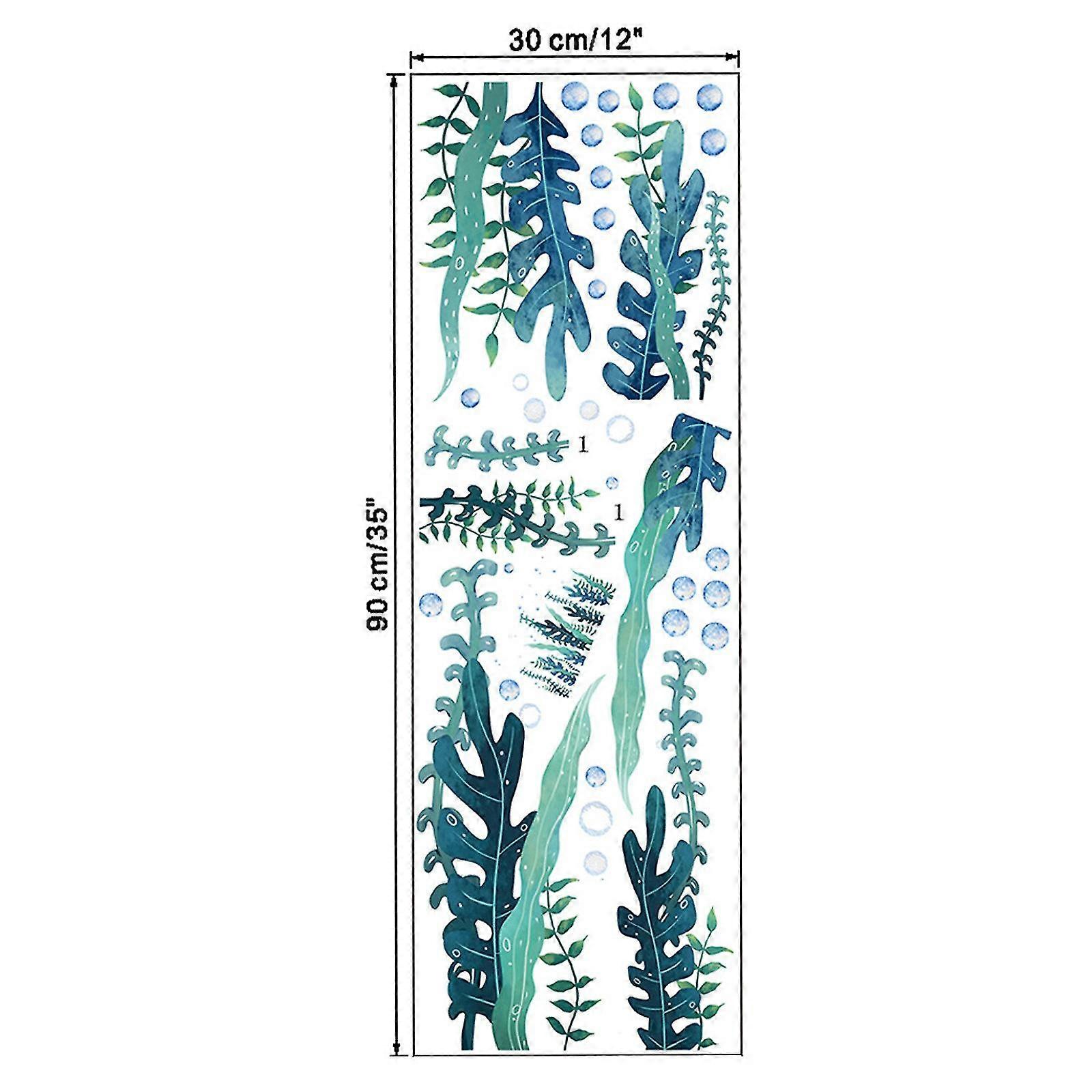 Wall Stickers Ocean Grass Colorful Seaweed Wall Sticker Sea Wall ...