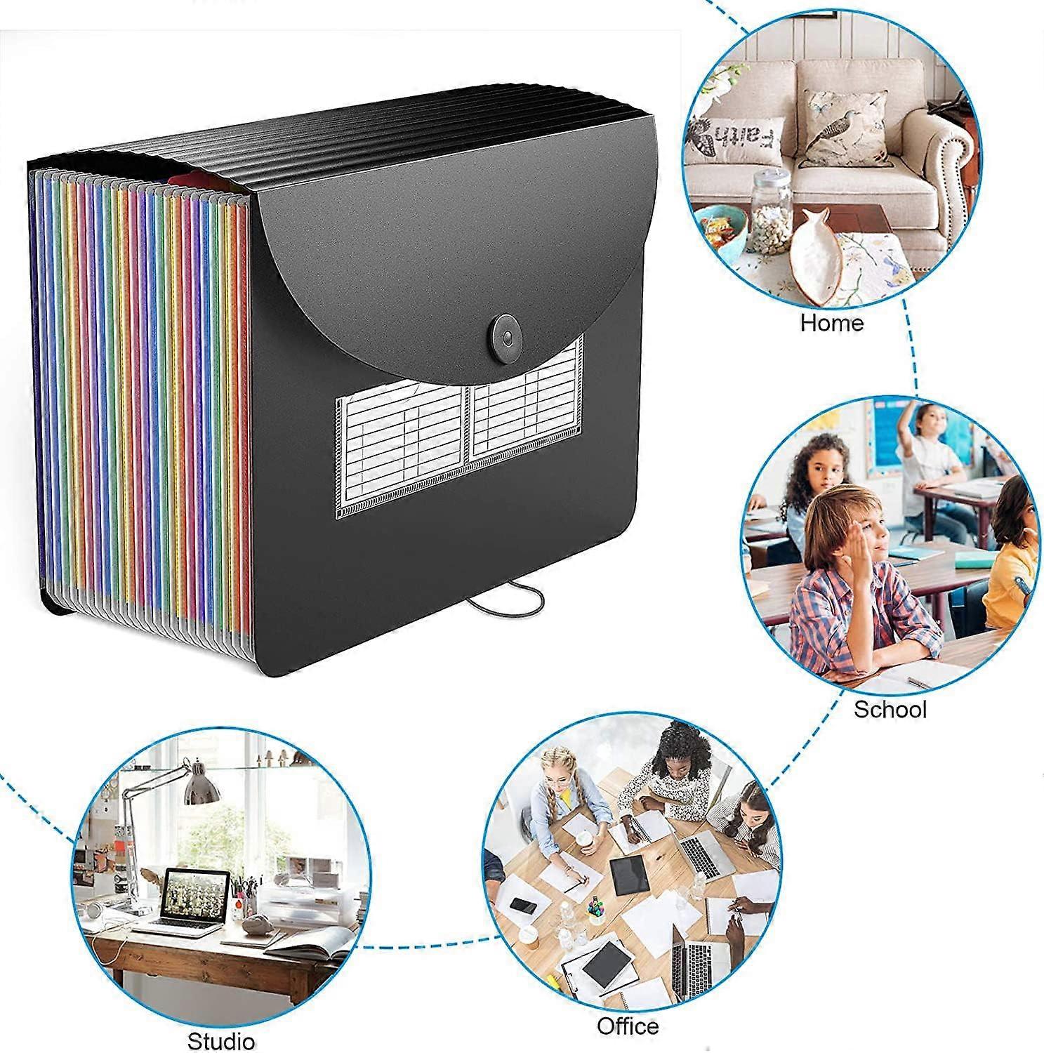 24 Pockets A4 Folder Folder Storage Folder Plastic Folder Expandable ...