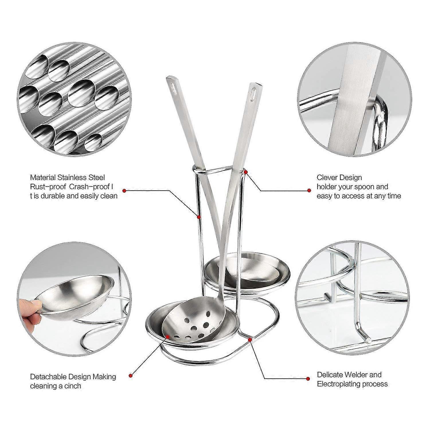 Stainless Steel Spoon Holder,long Handle Vertical Ladles Holders ...