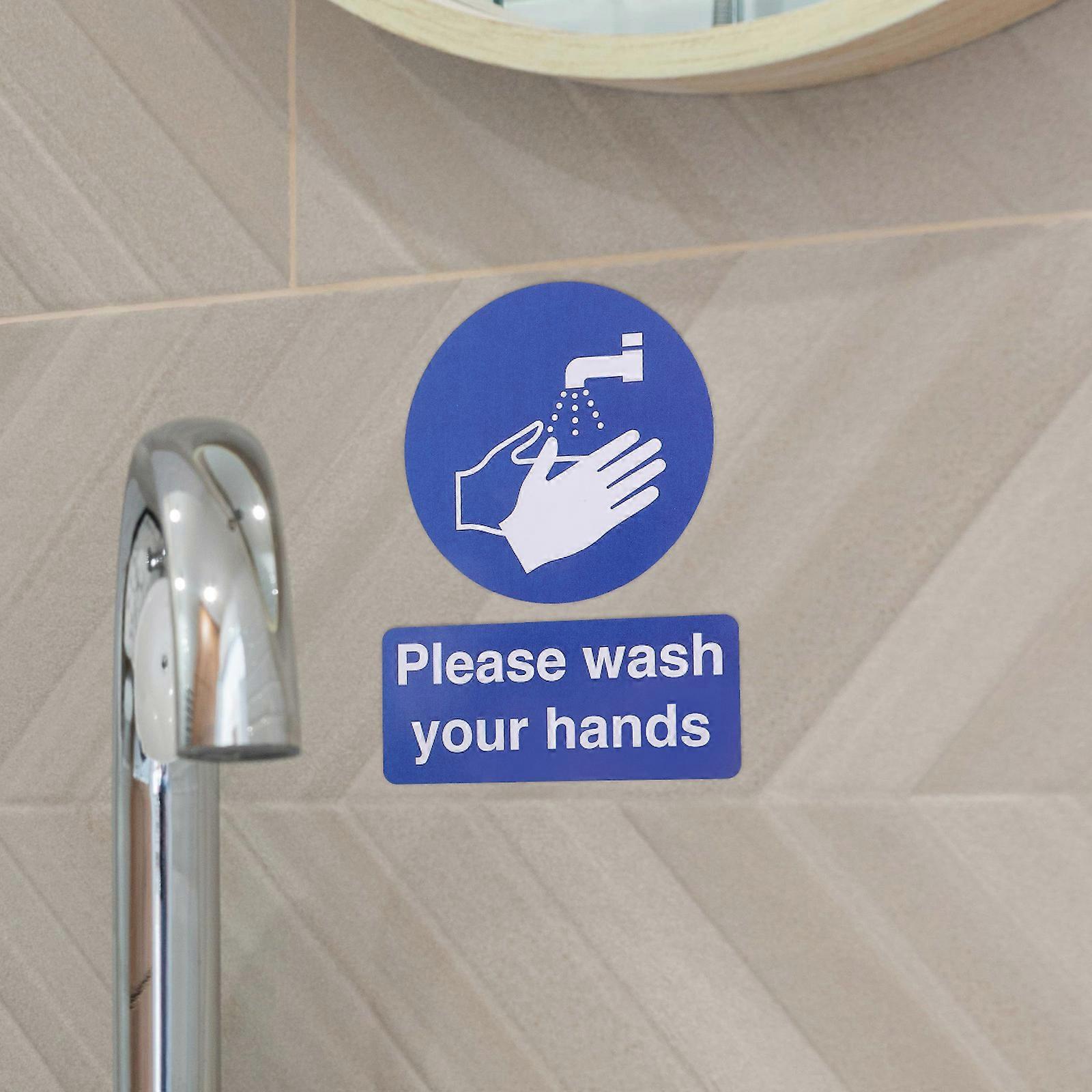 Hand Wash Stickers - 6pcs Washed Out Poster Hand Protection Signs ...