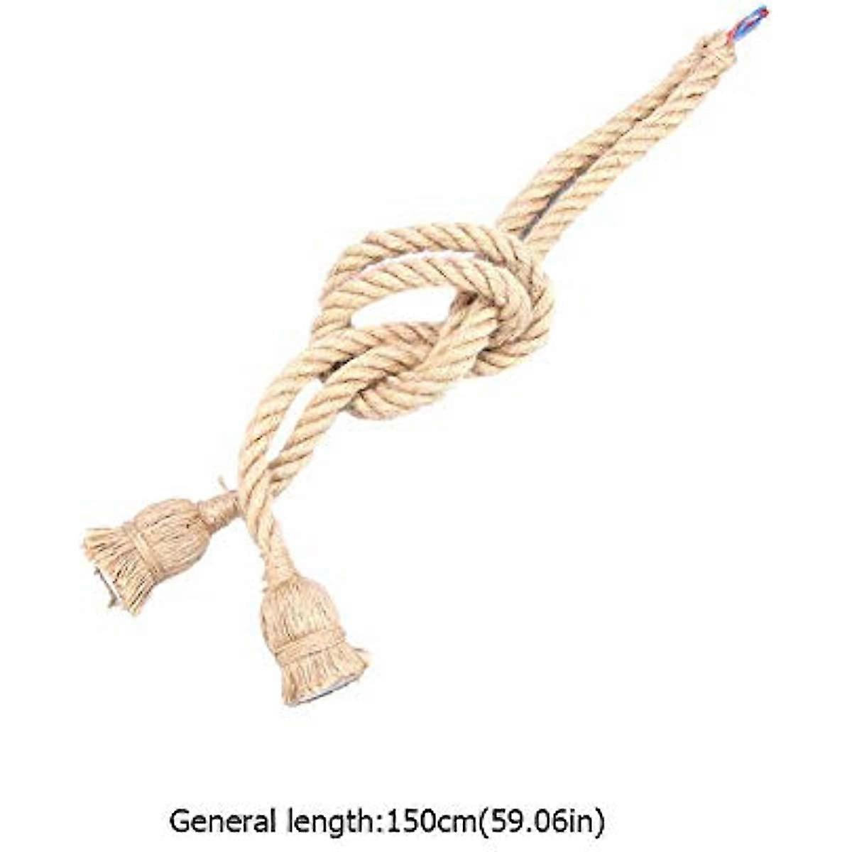 koulate Pendant Light Hemp Rope Hemp Rope Light Fixture 15m 85-265V ...