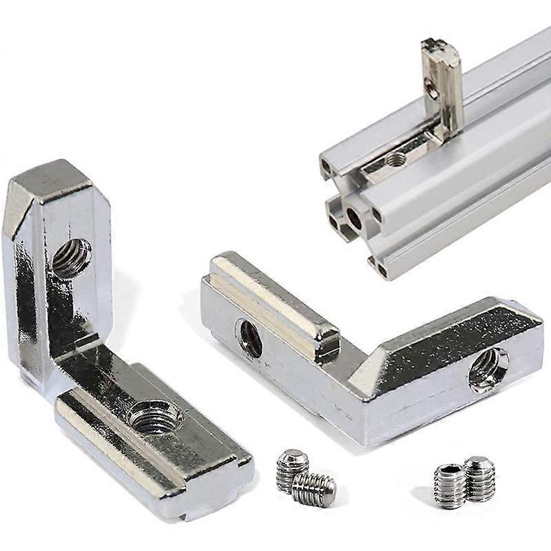 20Pcs T Slot L-Shape Interior Inside Corner Connector Joint Bracket for ...