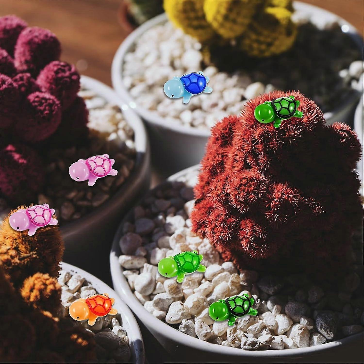 Miniature Turtle, Resin Turtle Figures Multicolor Sea Turtle Statue ...