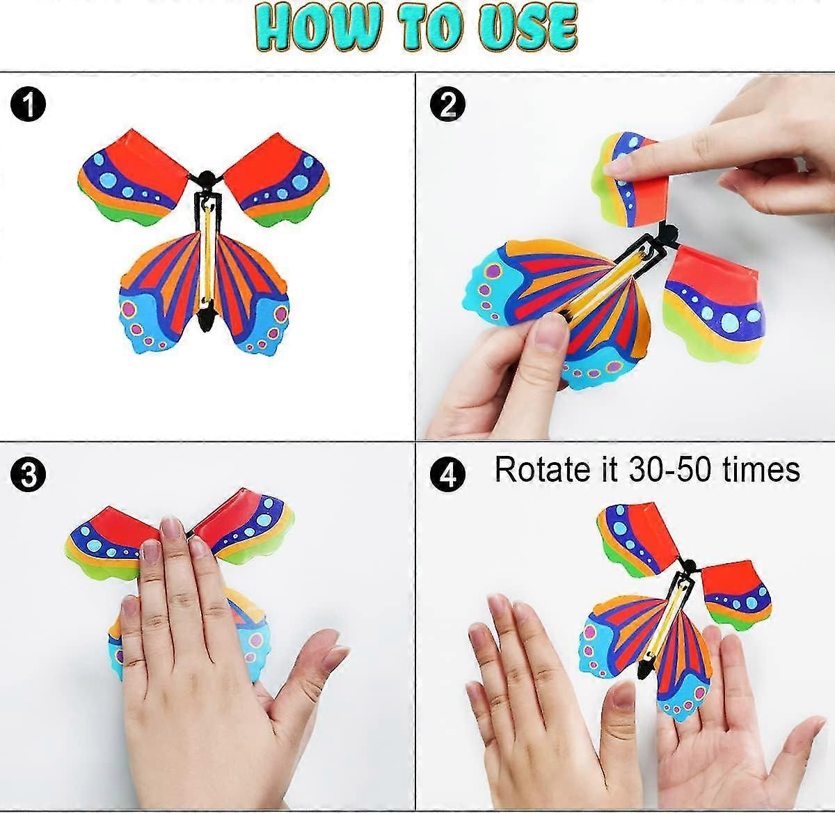 30PCS papillon volant magique (couleur alatoire), jouet papillon ...
