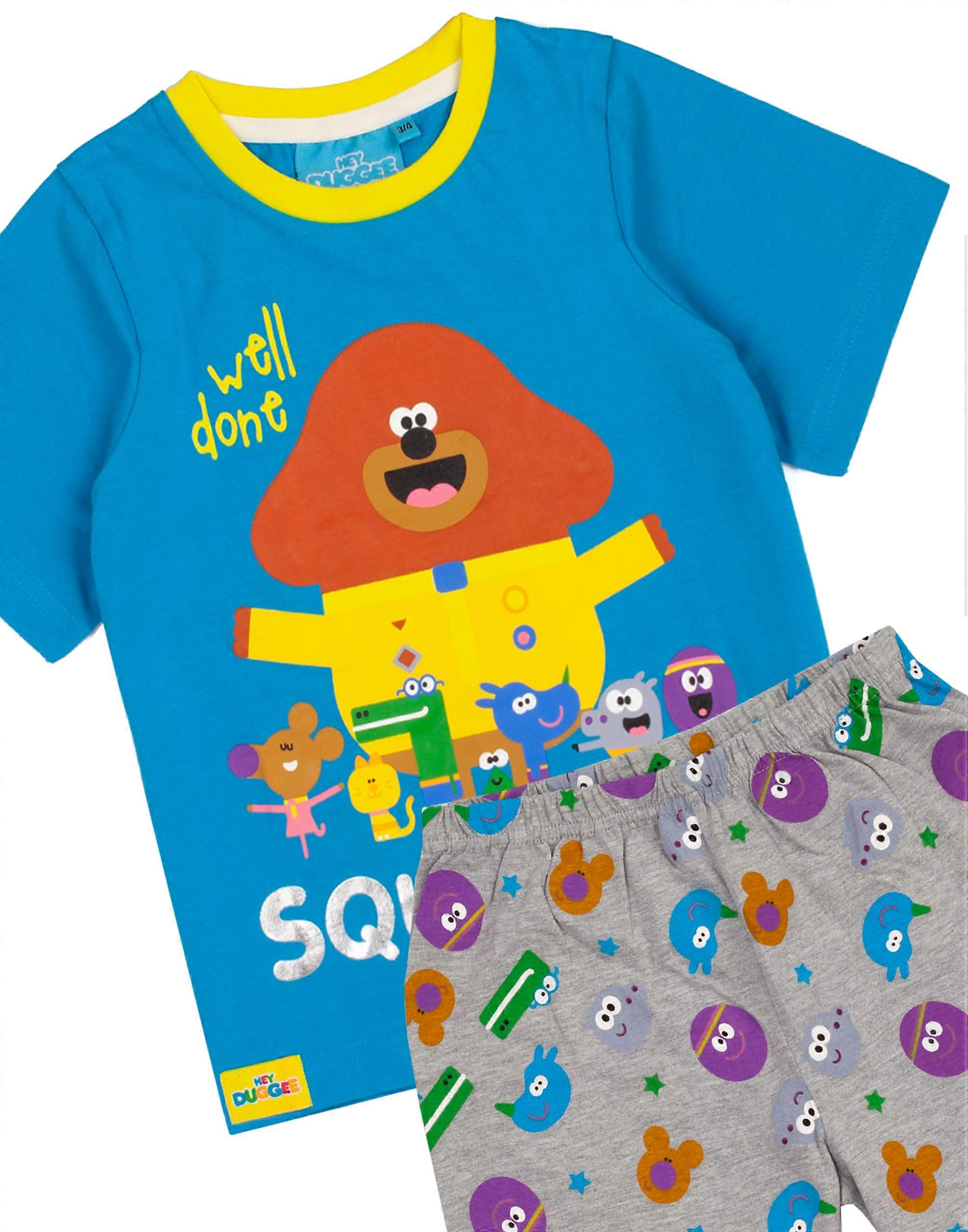 Hey Duggee Boys Short Sleeve Short Leg Pyjama Set Blue Character ...