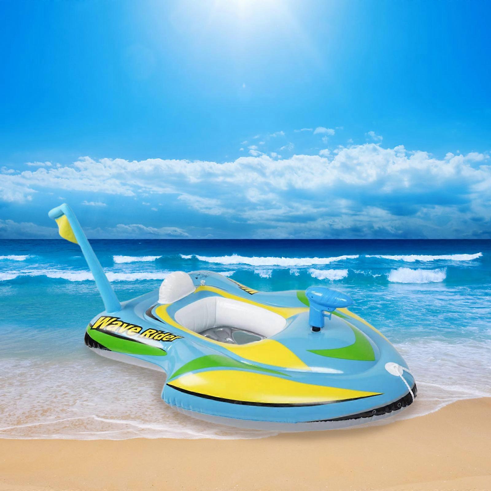 New Kids Inflatable Swimming Pool Water Ride On Boat Float Beach Raft ...