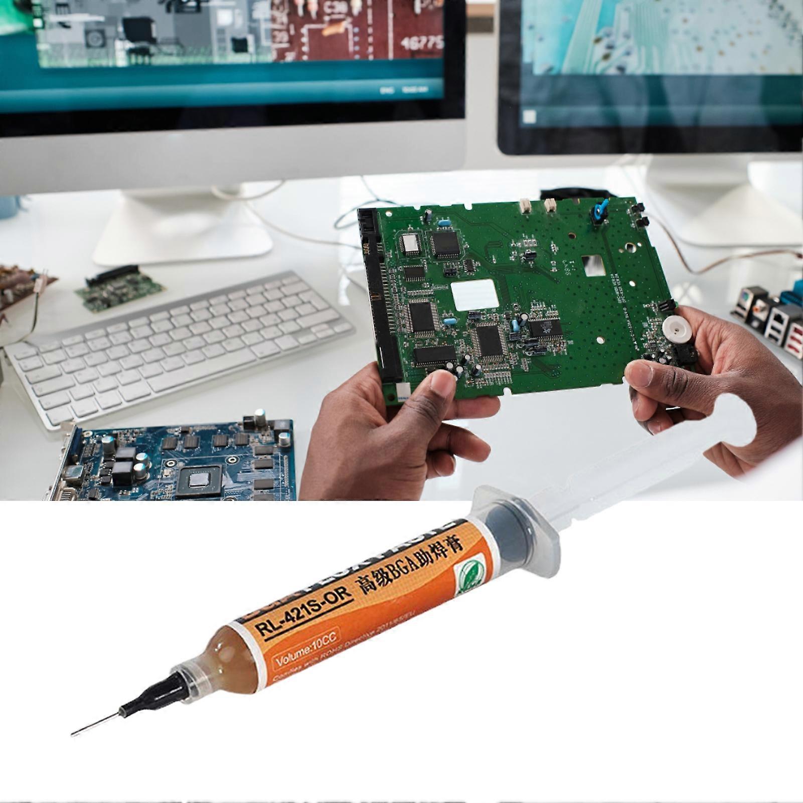 1 Set Solder Paste Lead-free Low Temperature 2 Needles PCB BGA CPU LED ...