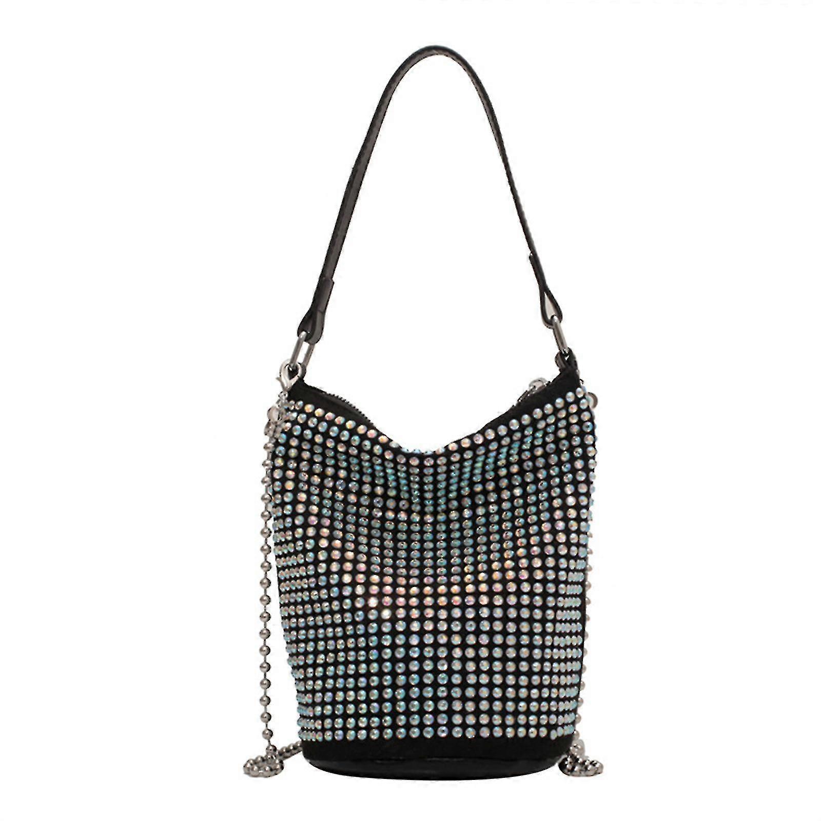 Rhinestone Purse Sparkly Bling Handbag Luxury Pu Polyester Bag | Fruugo UK