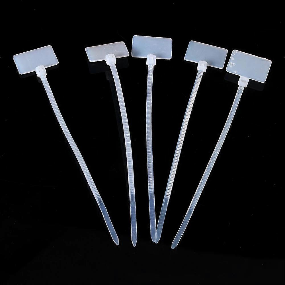 100 Pcs Write on Tags Wire Zip Ties Cable Mark Tags Plastic Power ...