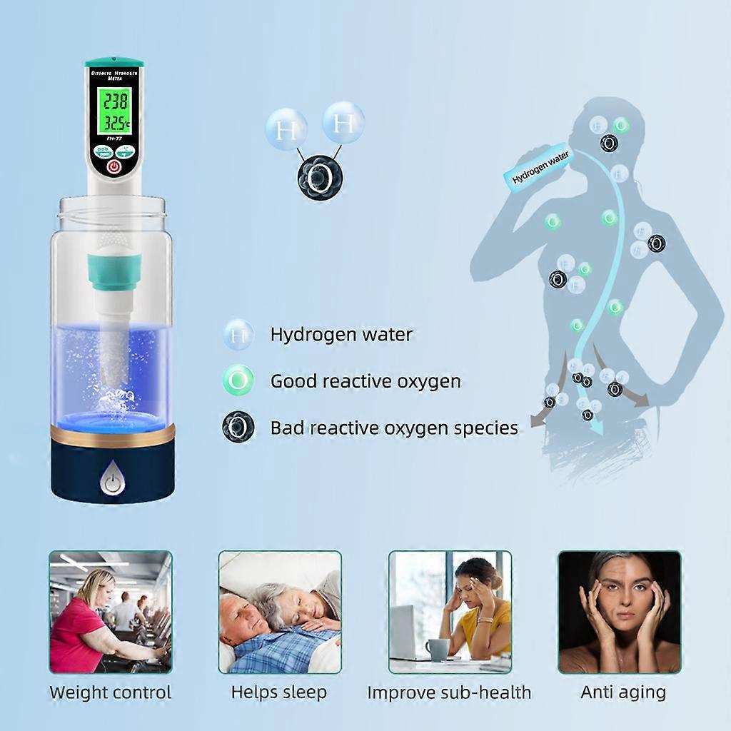 Portable Dissolved Hydrogen H2 Meter Digital Orp Tester for Driking ...