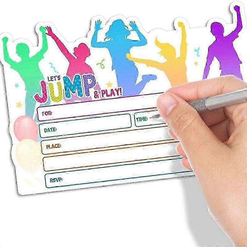 Jumping Theme Birthday Party Invitations, Jump Party Invite Cards ...