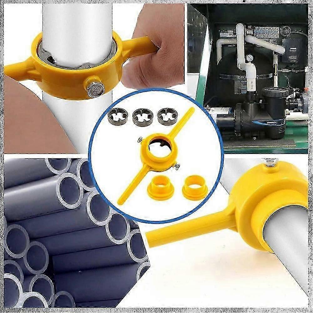 6pcs Plastic Pipe Thread Die Kit, Water Pipe Die Plastic Pipe Die Tap ...