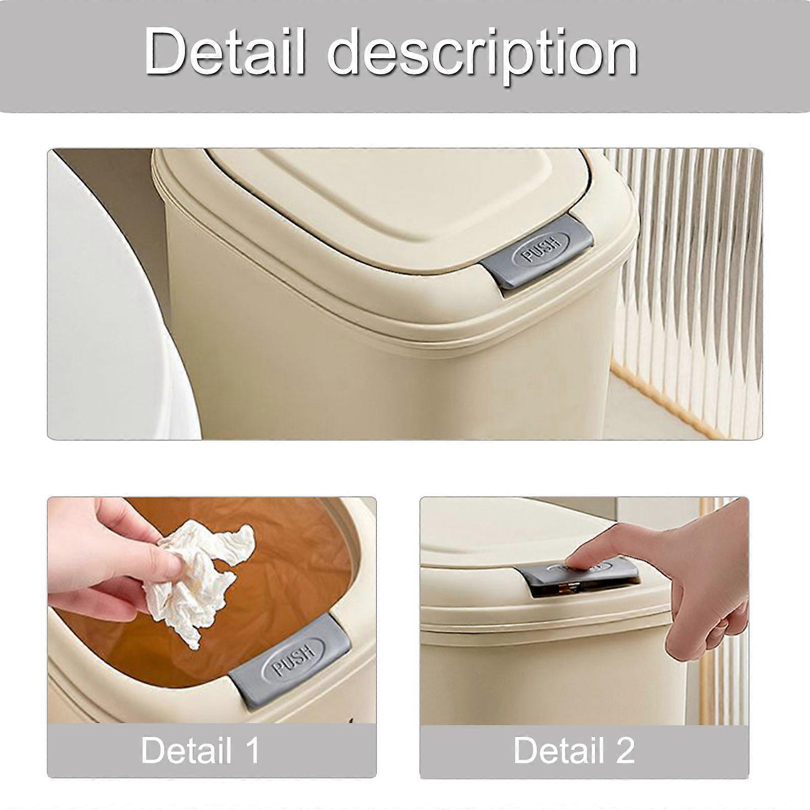 Convenient 8L 10L 15L Waste Recycling Bin with Foot Pedal Press ...