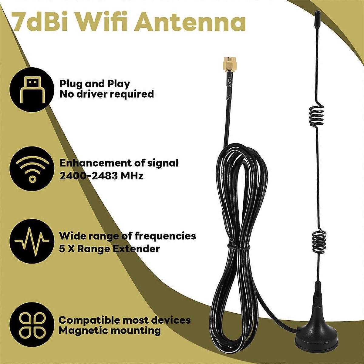 WiFi Antenna Booster 7dBi 2.4GHz for wireless LAN WLAN | Fruugo UK