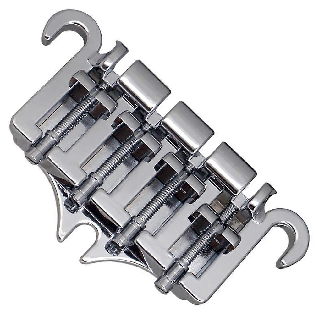 3 Point 4 String Bass Bridge Tailpiece Zinc Alloy Bridges with Saddle Replacement Parts for ...