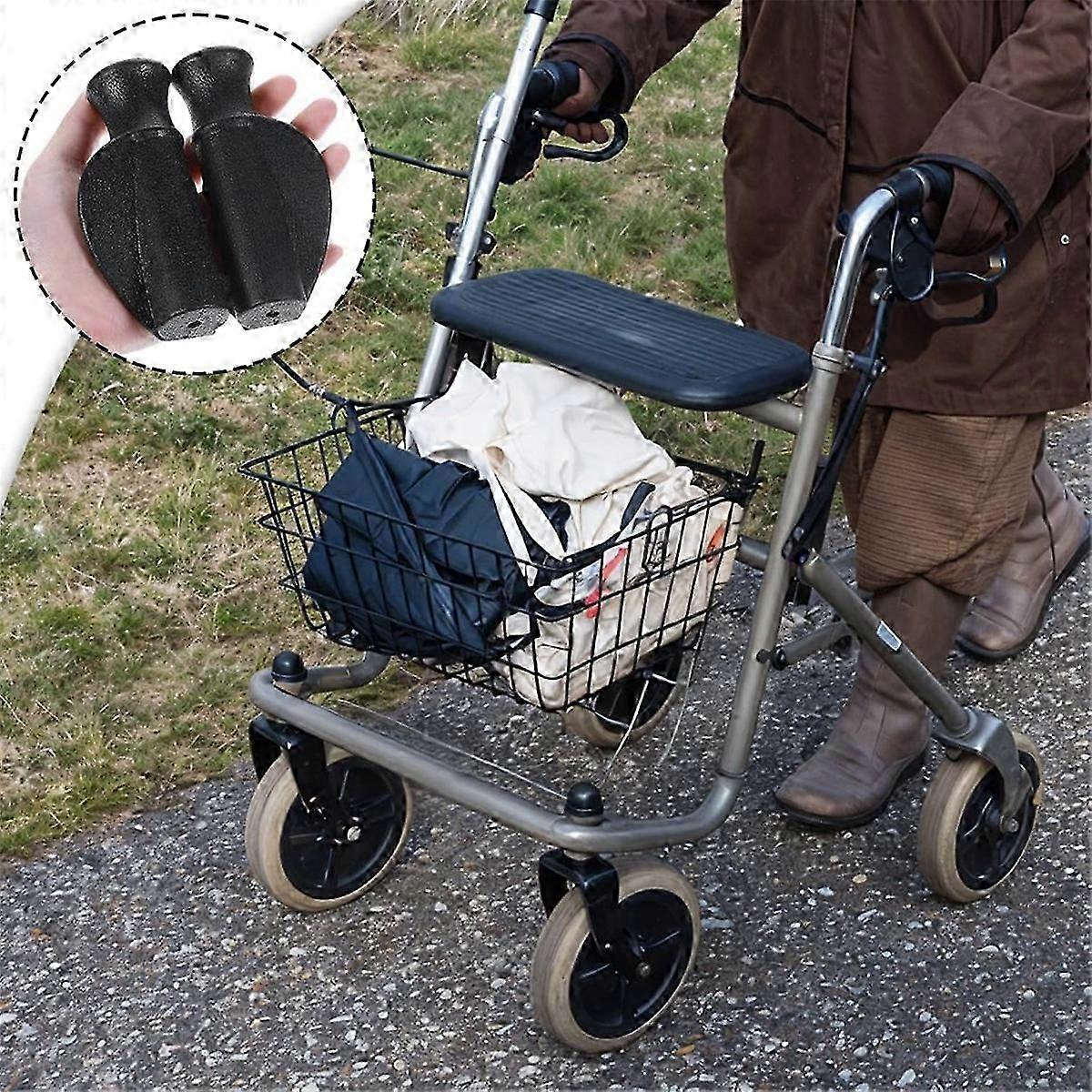 2 PCS Universal Rollator Hand Grip, Anti-Slip Rolling Walker Hand Grips ...