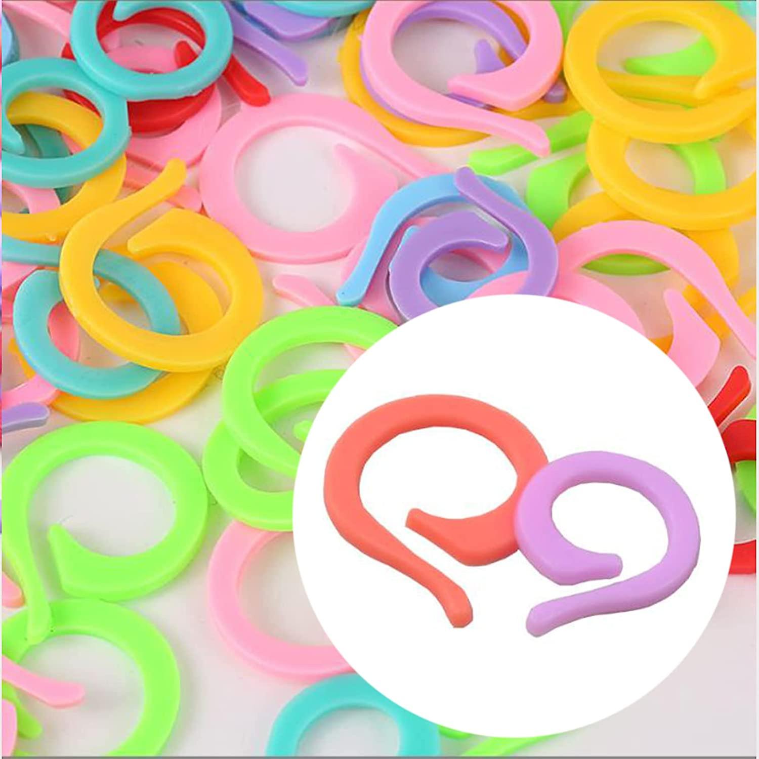 Knitting Stitch Markers, 100 Large + 100 Small Plastic Crochet Stitch ...