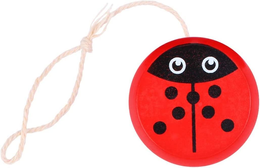 3pcs Ladybug Yoyo Toys Wooden Yo Yo Ball Animal Yoyo For Kids Children ...