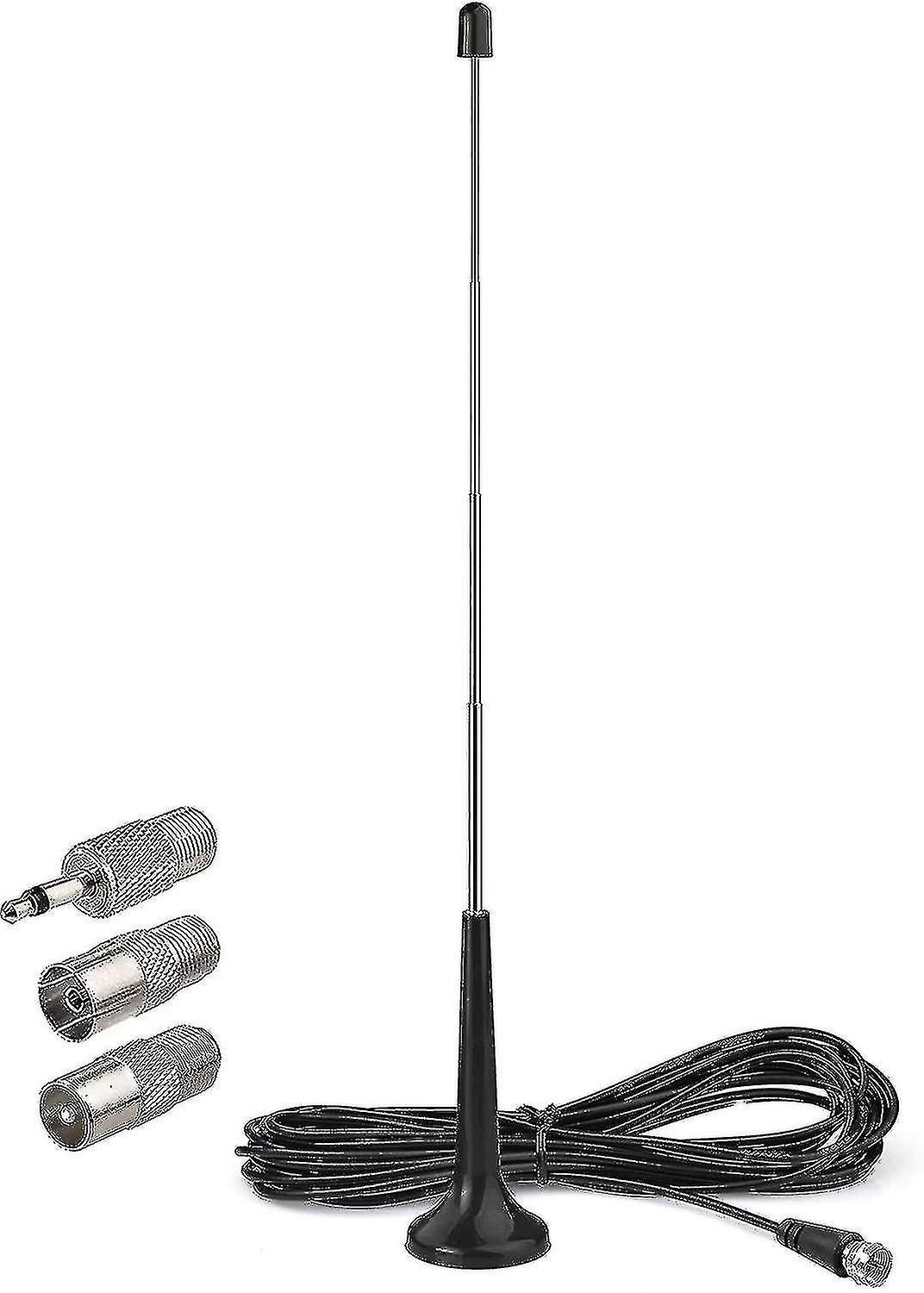 Fm Dab Radio Antenna Aerial 75 Ohm F Plug And 3 Meter Extension Cable ...