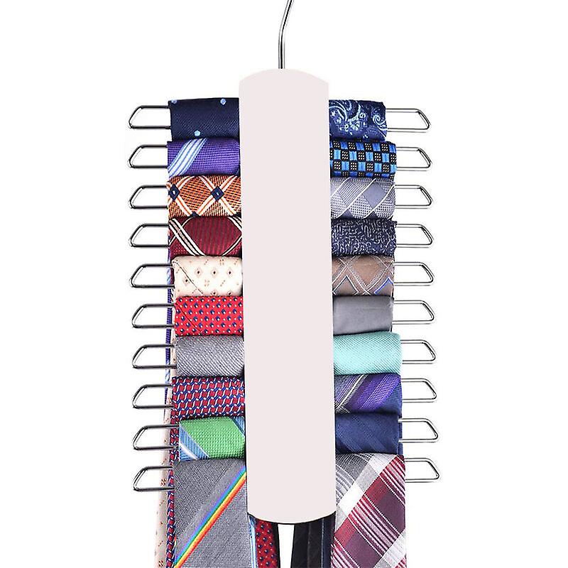 Wooden Tie and Belt Hanger, Wooden Rotating Tie Rack Center Organizer ...
