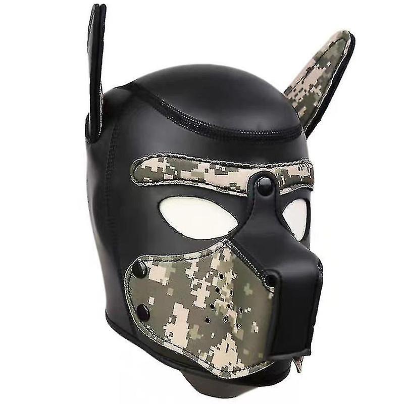 Dog Masque With Ears Soft Rubber Animal Dog Masks Full Head Puppy ...