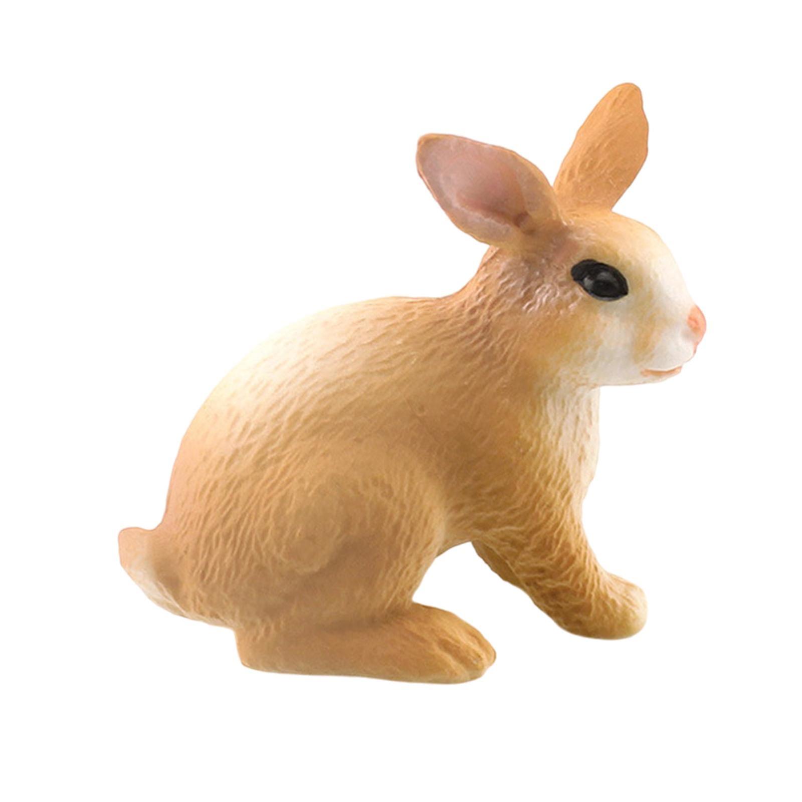 Mini Rabbit Figurine Model, Realistic Detailed Action Figure, Hand ...